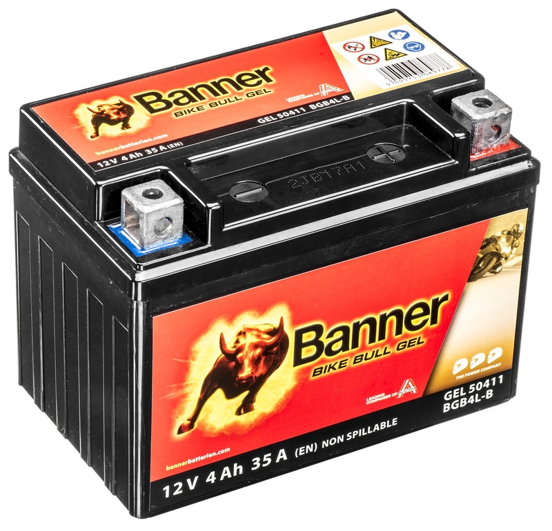 Gel-Batterie Banner Bike Bull Gel 12V, YB4L-B, 4AH, 40A | Motozem.de