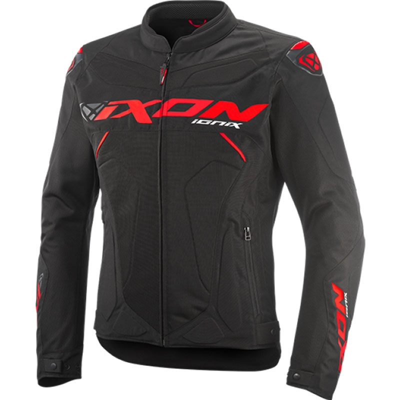 Motorradjacke IXON Ionix schwarz-rot | Motozem.de
