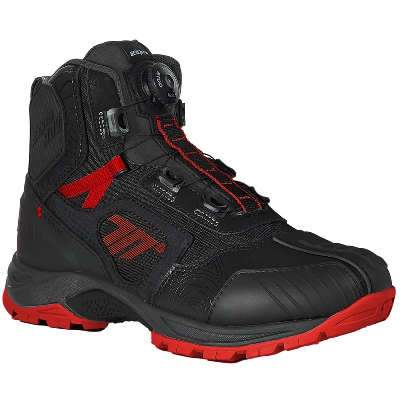 Seventy Degrees SD-BA7 Stelvio Low Motorradstiefel schwarz-rot | Motozem.de