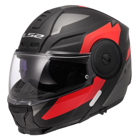 Klapphelm Motorrad LS2 FF902 Scope II Duria schwarz-rot | Motozem.de